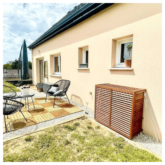 Decoclim wood or aluminum pool pump shelter